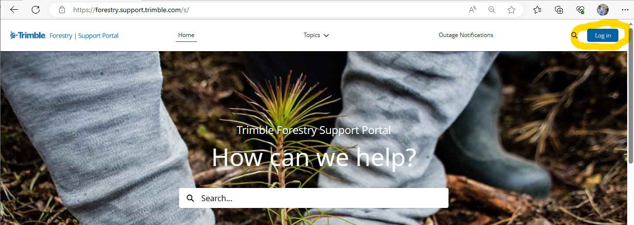 How to Log Onto the Forestry Support Portal