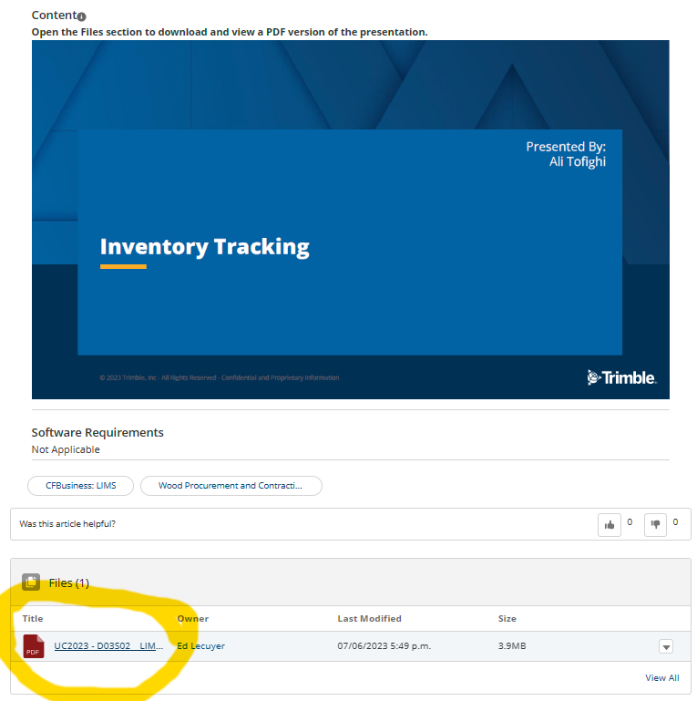 How to Access the Presentations from the User Conference
